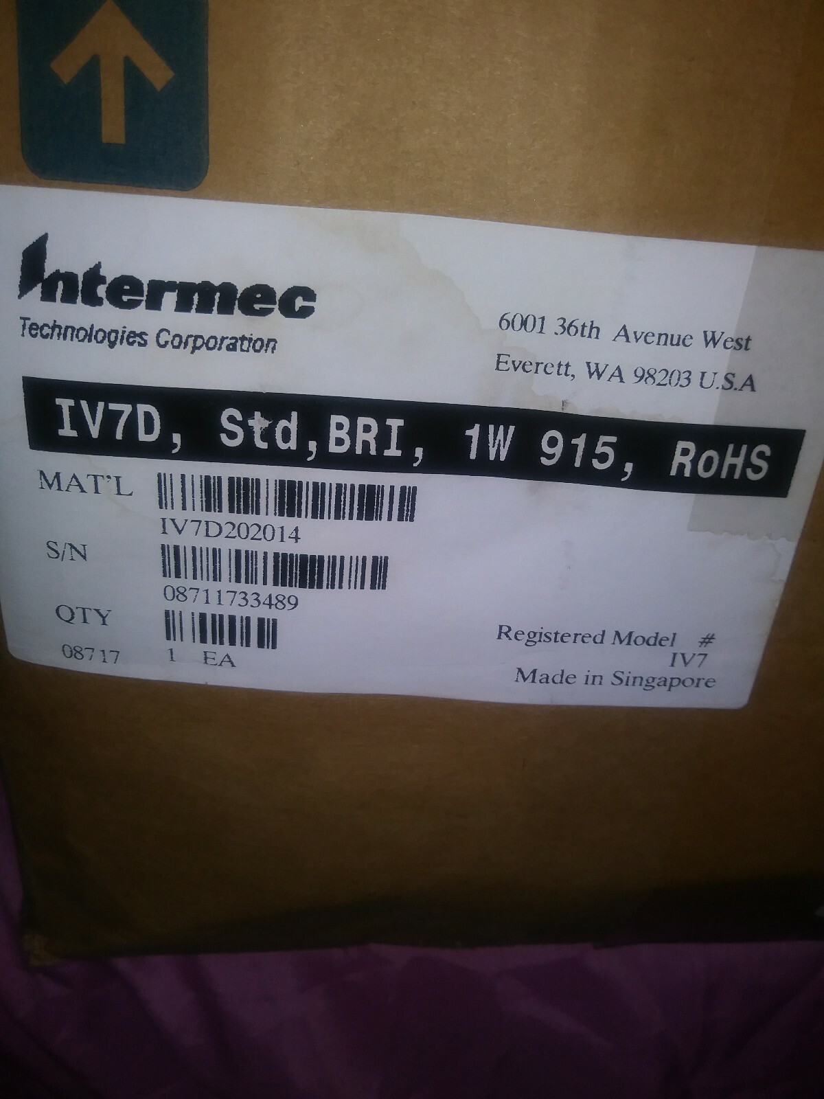 New Intermec IV7D202014 BRI 1W 915 RoHS Intellitag Vehicle RFID Reader | eBay