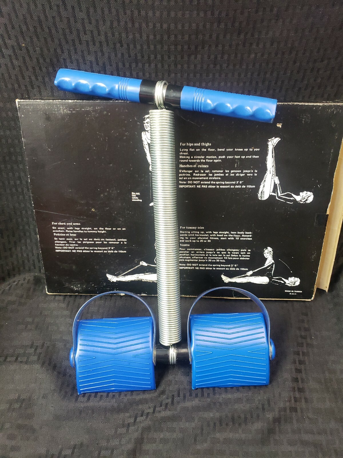 Vintage Rowing Exerciser Spring Ab Workout Blue | eBay
