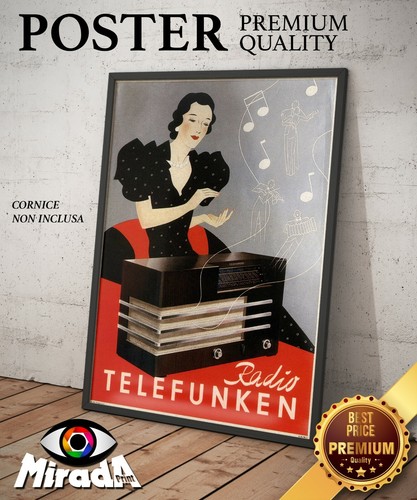 Kopie D Autor Poster Vintage Radio Telefunken Ventile Transistor ...