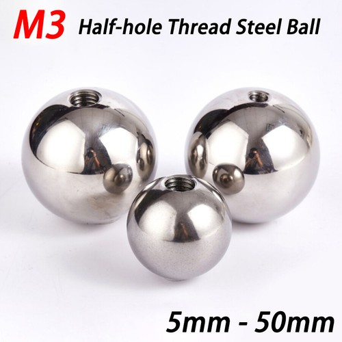 M3 Half-hole Thread Ball Bearing Round Balls Dia 5mm - 50mm 304 ...