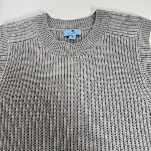 CeCe Gray Sleeveless Ribbed Texture Sweater Size Medium | eBay