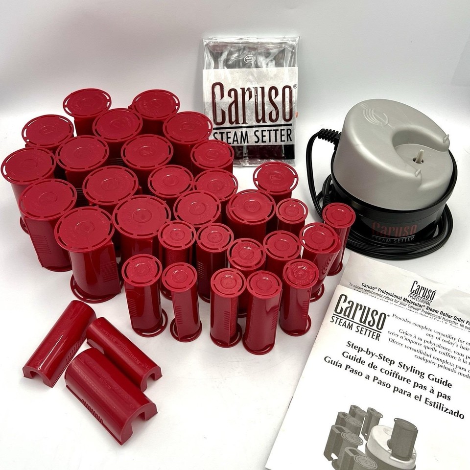 NEW CARUSO IONIC Molecular Steam 30pc Hairsetter/Hot Rollers |5 Sz ...