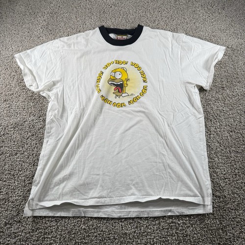 Vintage Homer Simpsons Ringer T Shirt Mens Large Matt Groening Woo Hoo ...