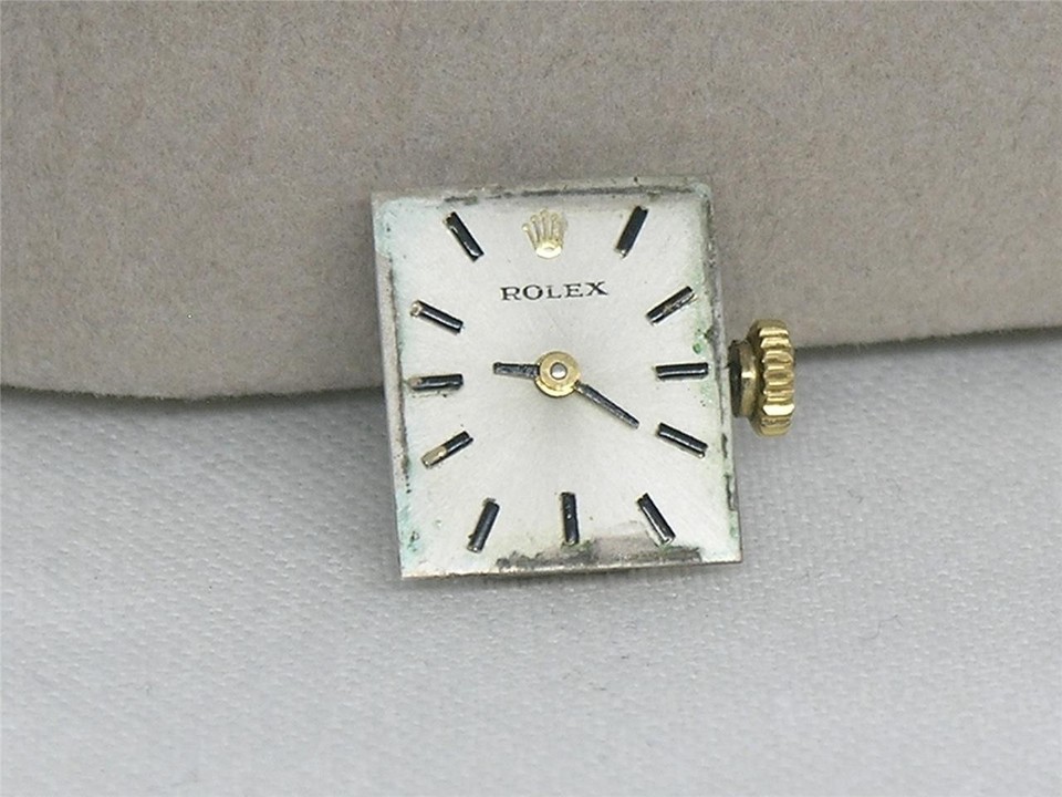 SCARCE ROLEX CAL. 1800 LADIES 17 JEWEL WRIST WATCH MOVEMENT & DIAL ...
