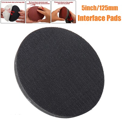 5" Interface Pads 125mm Soft Foam Hook and Loop Buffer Pad Discs For DA ...