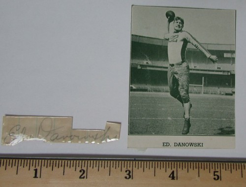 Ed Danowski Fordham HC 1946-'54/NY Giants '34-'41 Signed Cut PSA/DNA ...
