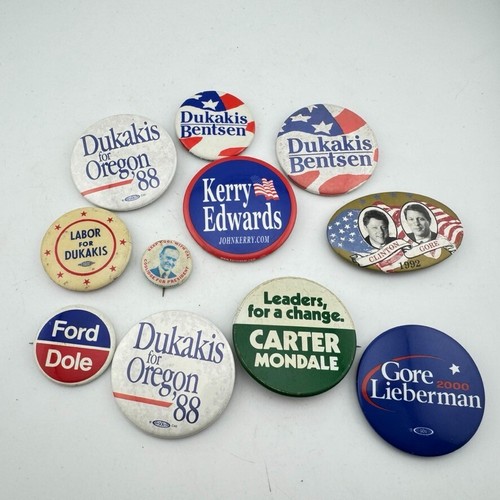 Lot of 11 Presidential Political Pins Campaign Buttons Pinbacks 70s 80s ...