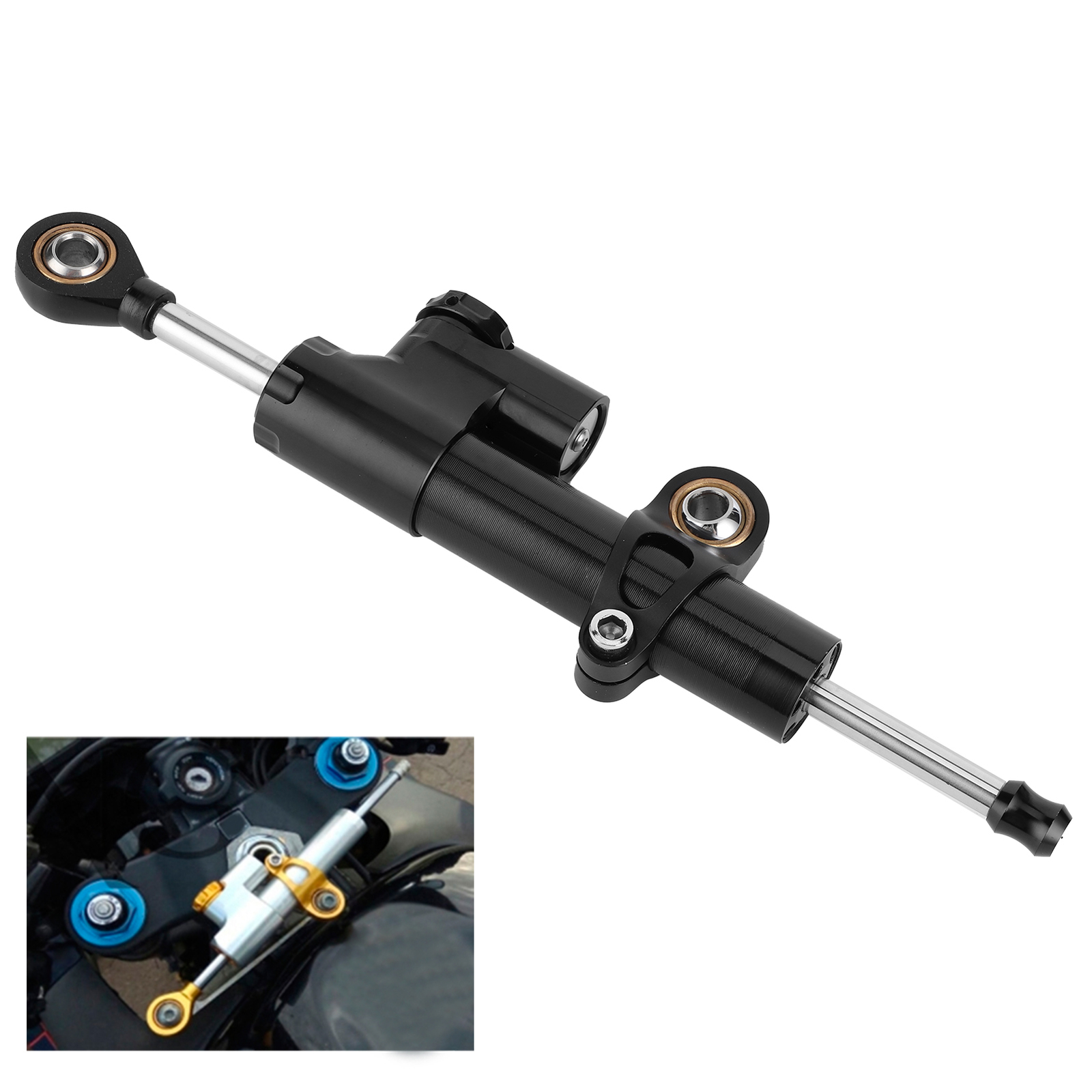 Universal Motorcycle Steering Damper Stabilizer Adjustable Motorbike ...