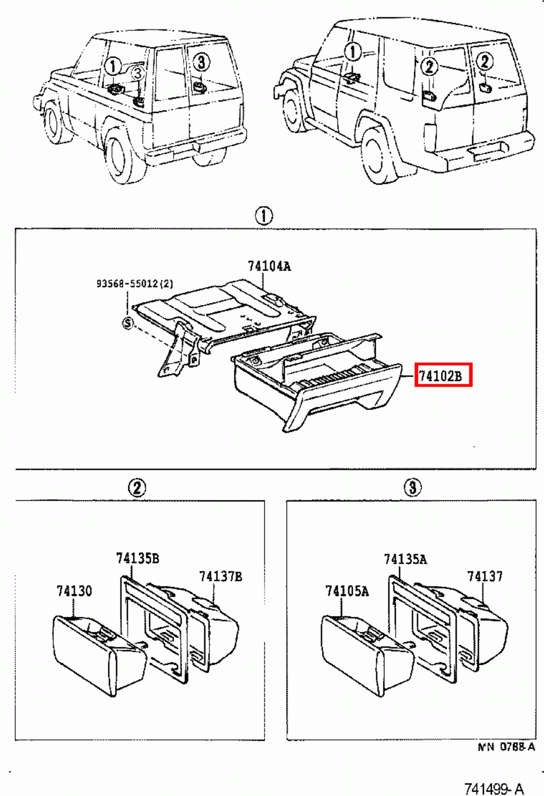 Genuine Toyota LandCruiser 70 79 Series HZJ RJ PZJ LJ KZJ FZJ Ute Ash ...