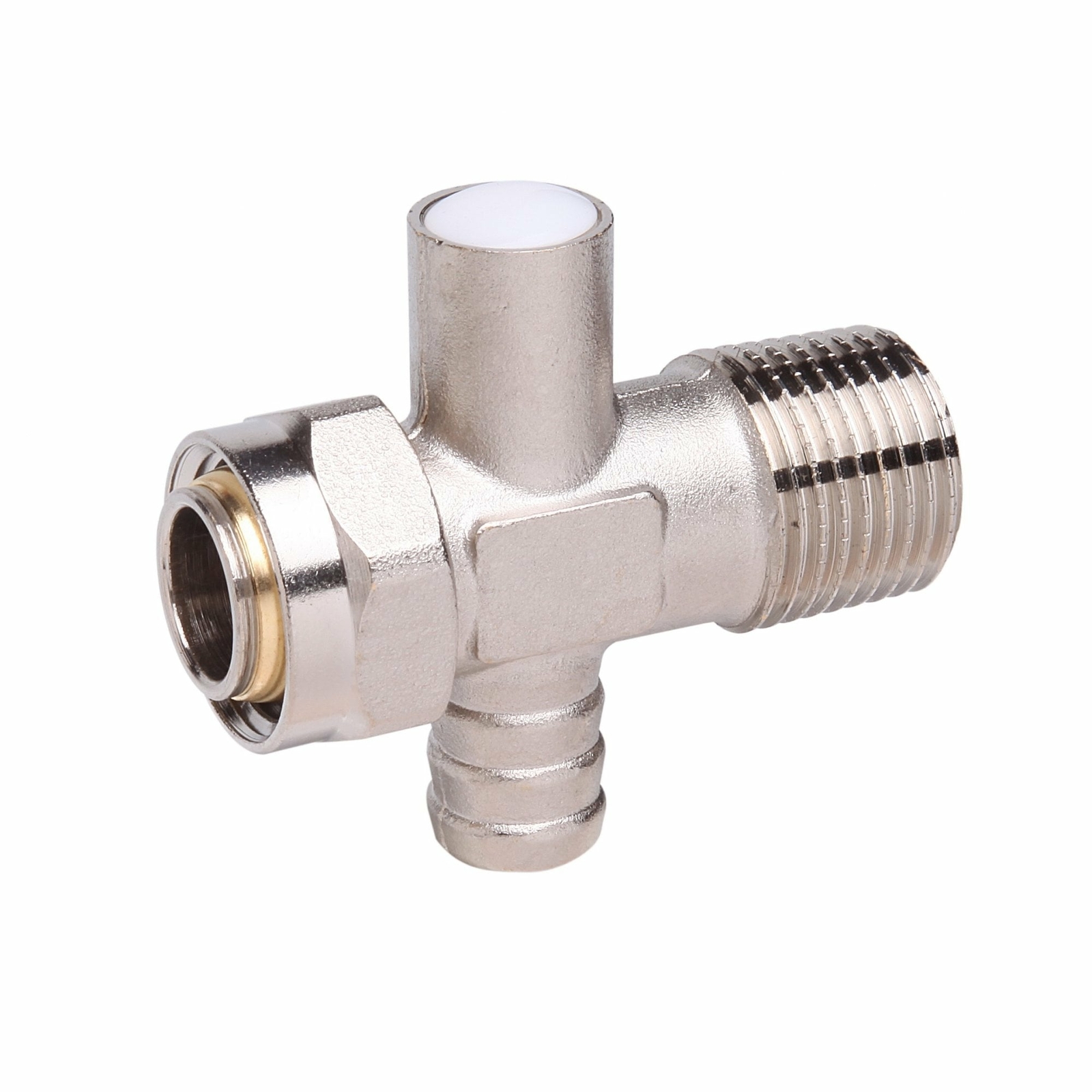 Danfoss RLV-D 1/2" Radiator Drain Off Tail Piece Nickel TRV 003L010500 ...