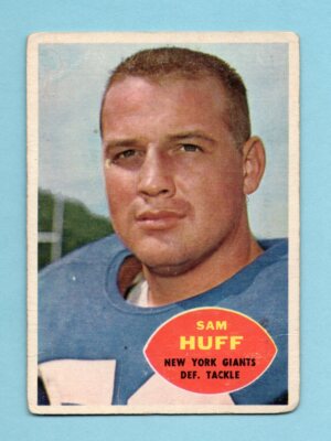 1960 Topps #80 Sam Huff New York Giants Football Card G - VG wrks | eBay