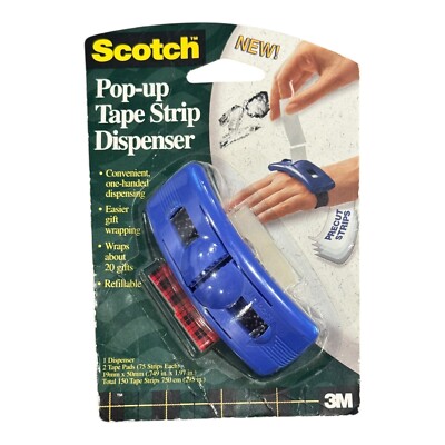 Scotch Pop-Up Tape Strip Dispenser Convenient One-Handed Refillable 150 ...