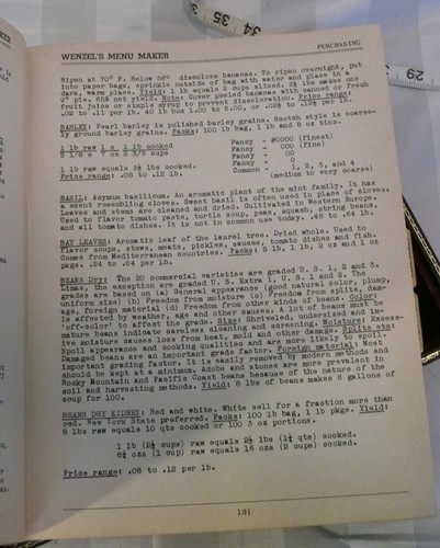 ANTIQUARIAN COLLECTABLE BOOK WENZEL'S MENU MAKER FIRST EDITION 1947 | eBay