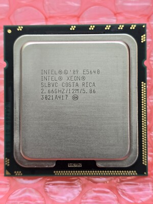 Lot of 4 Intel Xeon E5640 SLBVC 8M Cache 2.66 GHz, 6.40 GT/s CPU | eBay