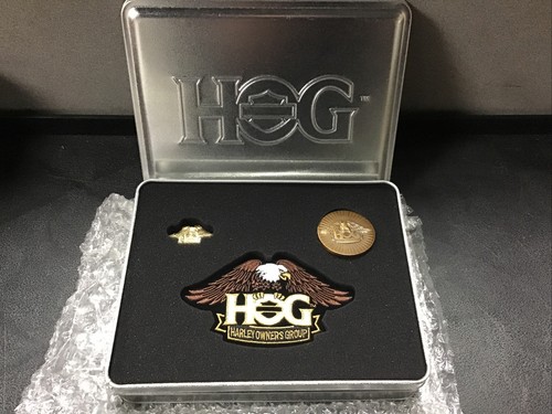 Harley Davidson HOG Owner Group Owner Tin Patch Bell Pin Challenge Coin ...