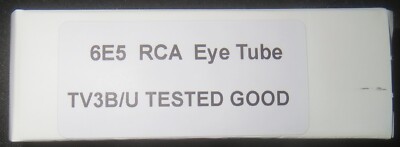 RCA 6E5 / 6E5G / 6G5G MAGIC EYE RADIO VACUUM TUBE. TESTED. VINTAGE | eBay