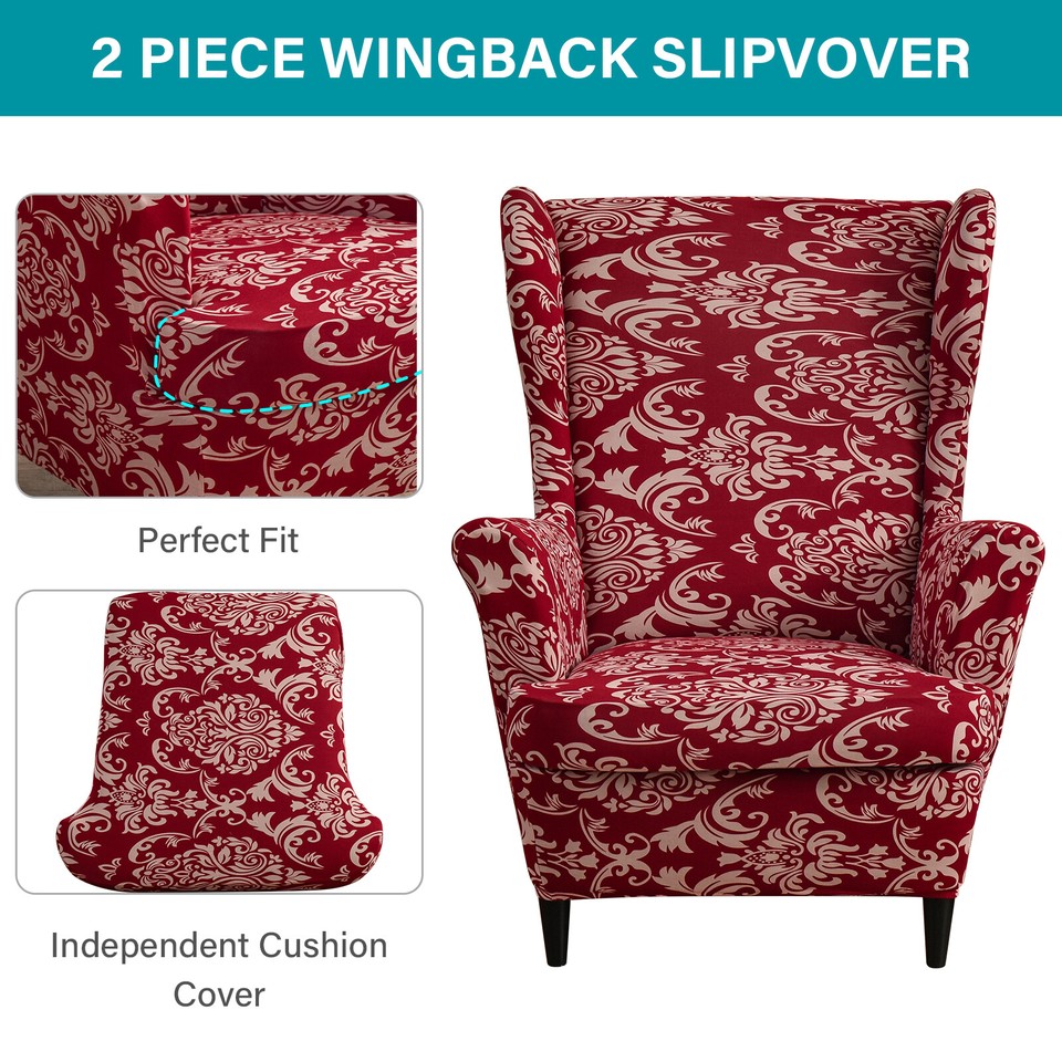 Stretch Recliner Wingback Chair Covers Wing Back Couch Seat Armchair ...