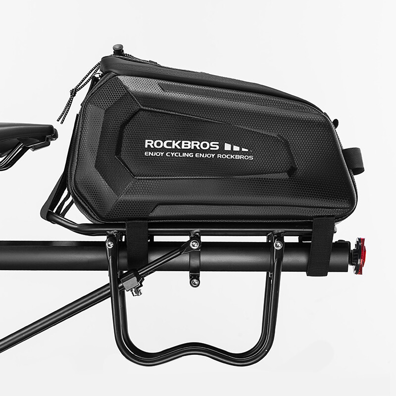 ROCKBROS Bike Hard Shell Trunk Bag Bicycle Rear Rack Pack Bag Pannier ...