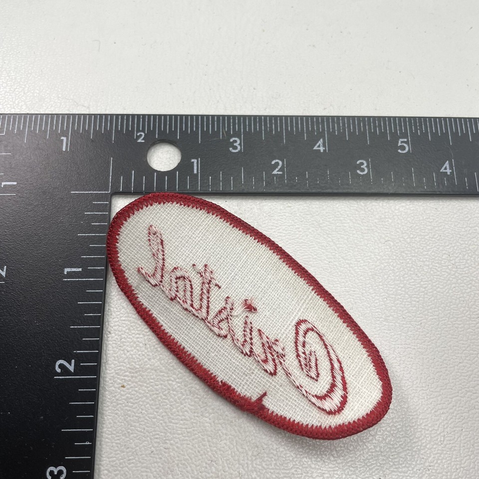 Vintage Uniform Patch Name CRISTAL Red Letter Patch In Cursive 25F2 | eBay