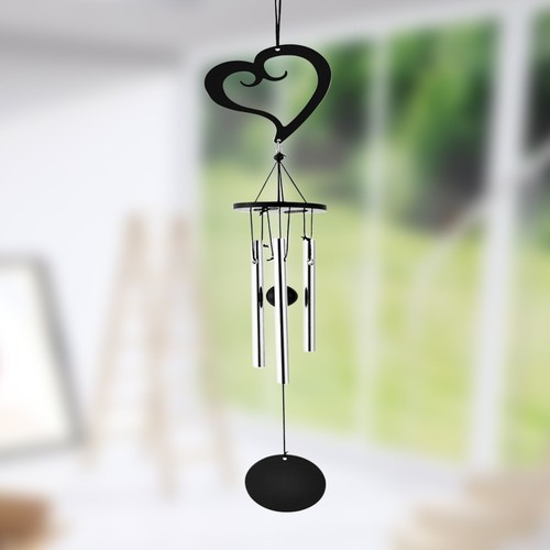Heart-shaped Wind Chime Hanging Decoration Indoor Chimes Handmade Girl ...