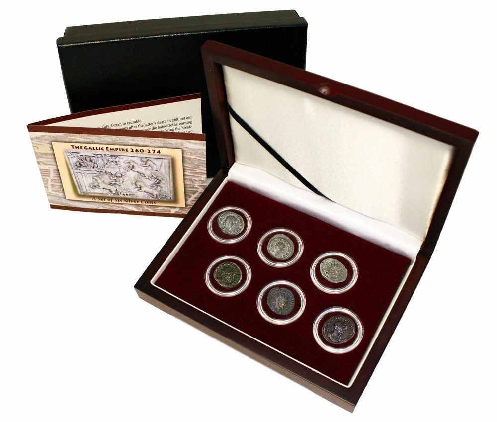 Set of Six Silver Coins - Imperial Rome's Decline Gallic Empire ...