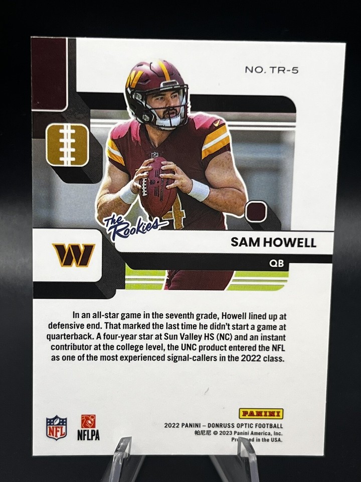 2022 Panini Donruss Optic The Rookies Sam Howel #TR-5 Rookie Card ...