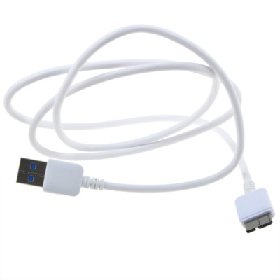 White USB 3.0 Power Charger Data Cable Cord for Hitachi Portable Hard ...