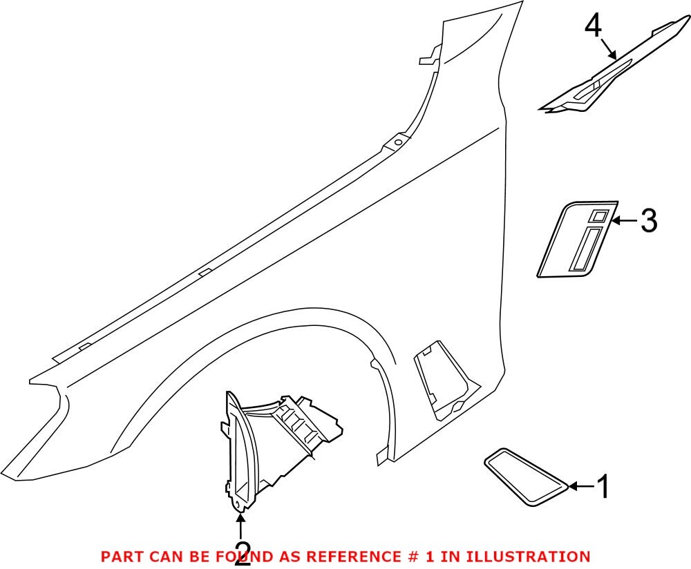 Genuine OEM Fender Insert Emblem for BMW 51137349594 | eBay