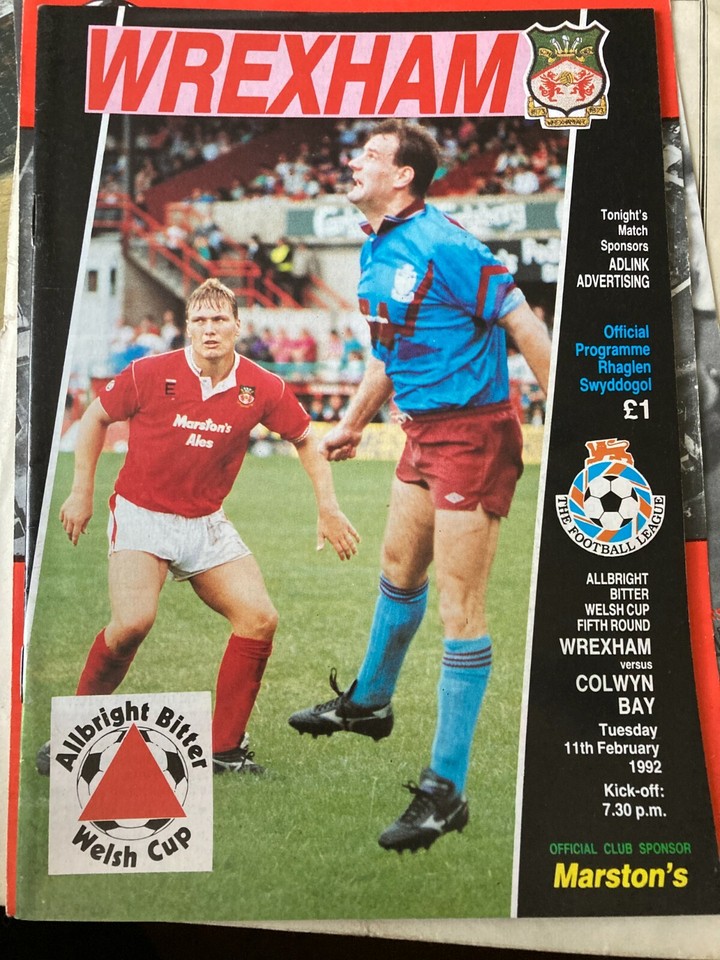 Wrexham HOME & AWAY programmes 1960s 1970s 1980s 90s League & Cup ...