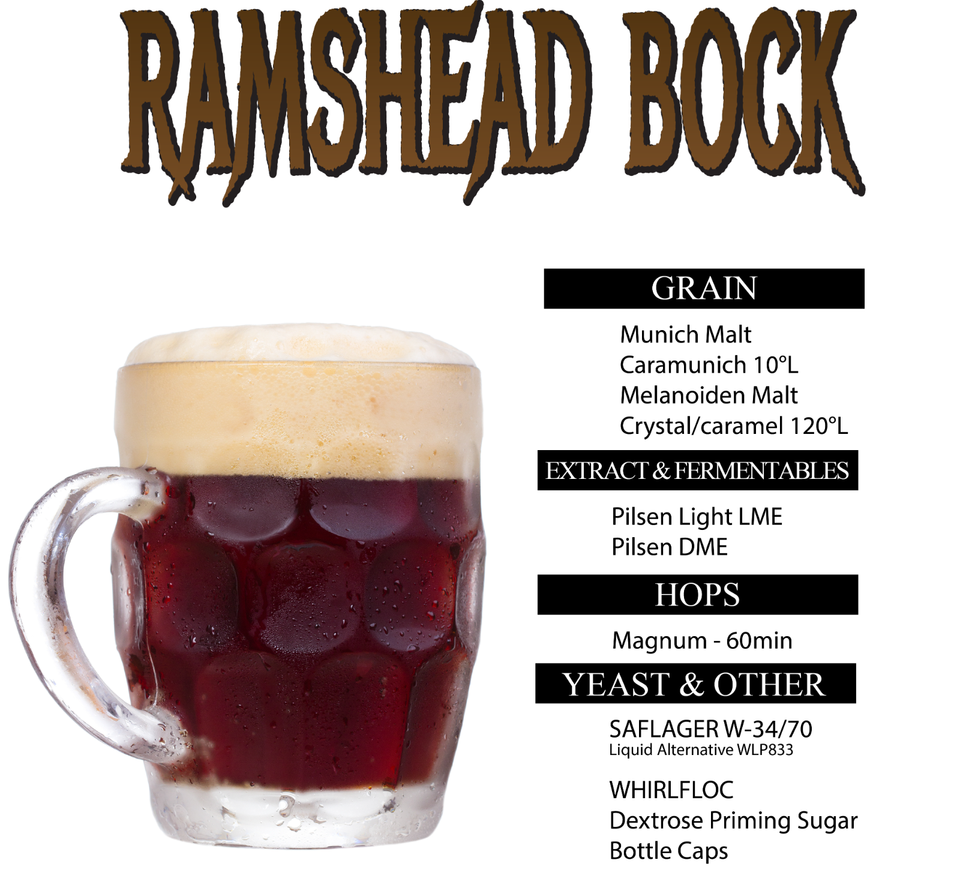Traditional BOCK Extract Beer Brewing recipe Homebrew kit Malt & hops ...