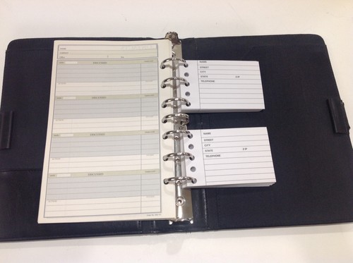CLASSIC BLACK Simulated Leather Day Planner 7 ring binder by DAY-TIMER ...