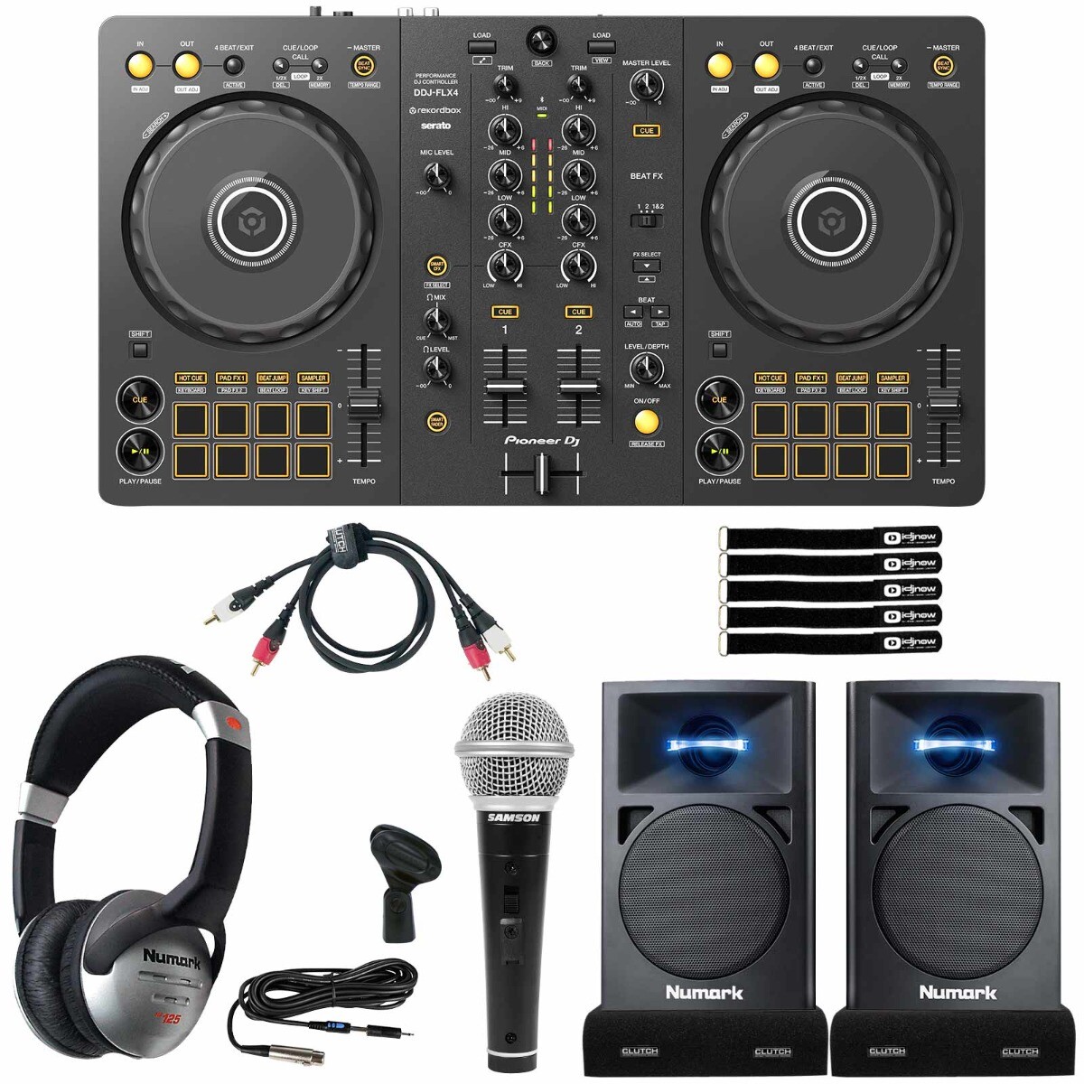 Pioneer DDJ-FLX4 2-Channel Serato Lite Rekordbox DJ Controller w ...