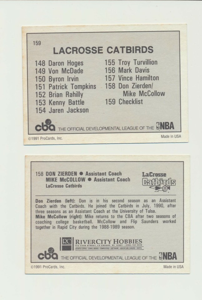 Partial Team Set of 1991/92 ProCards LaCrosse Catbirds (e) (PEO) | eBay