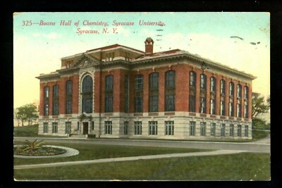 New York NY postcard Syracuse University Bowne Hall of Chemistry school ...