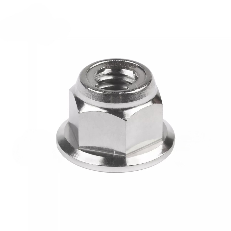 6pcs Titanium Nuts M6 M8 M10 M12 Flange Hex Ti Alloy Nut With Metal ...