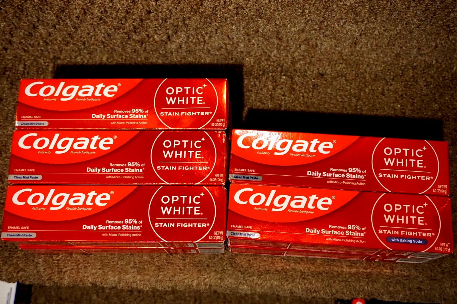 COLGATE OPTIC WHITE LOT OF FIVE 6.0 OUNCE TOOTHPASTE/NEW IN DATE | eBay