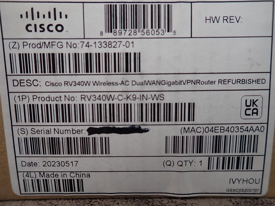 Cisco RV340W-C-K9-IN Wireless AC Dual WAN Gigabit VPN Router (DD6) | eBay
