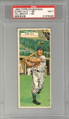 1955 Topps DoubleHeaders #85 - Elmer Valo / 86 - Hal Brown PSA 7 - NM ...