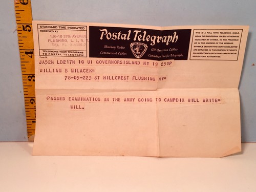 Vintage Postal Telegraph circa 1940’s Camp Dix | eBay
