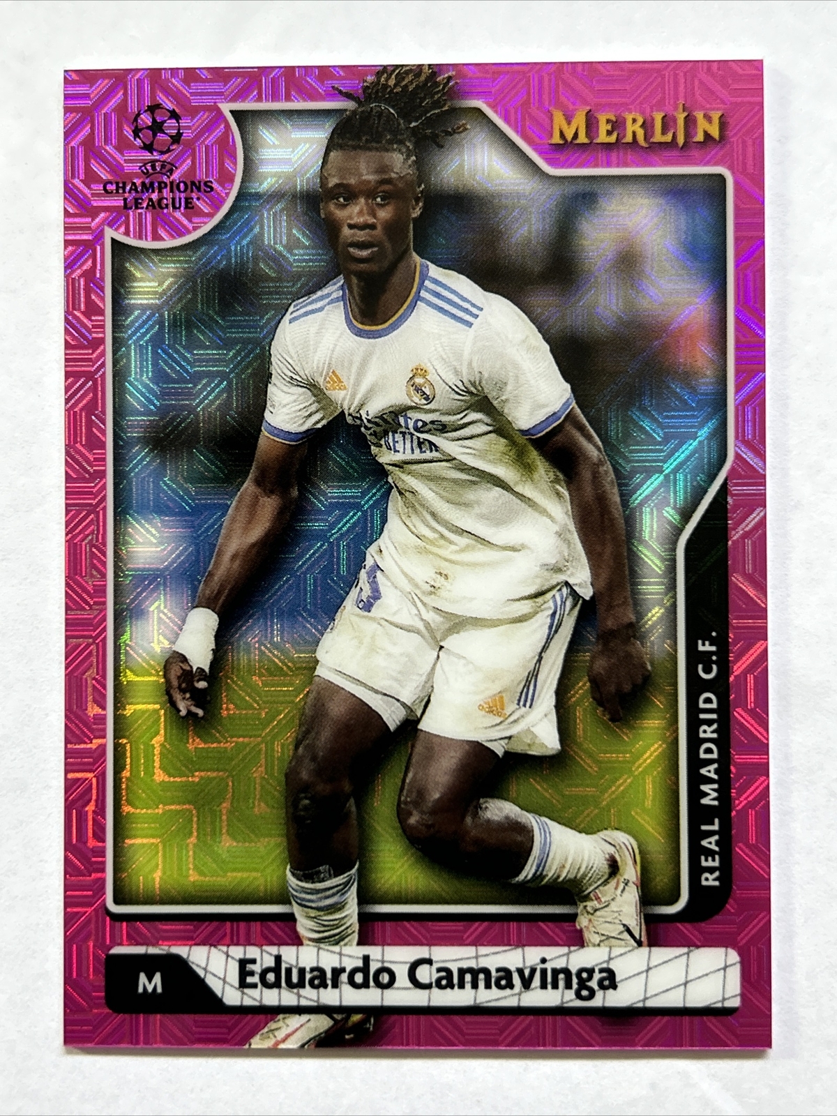 2021-22 Merlin Chrome Eduardo Camavinga Pink Mojo /275 France | eBay