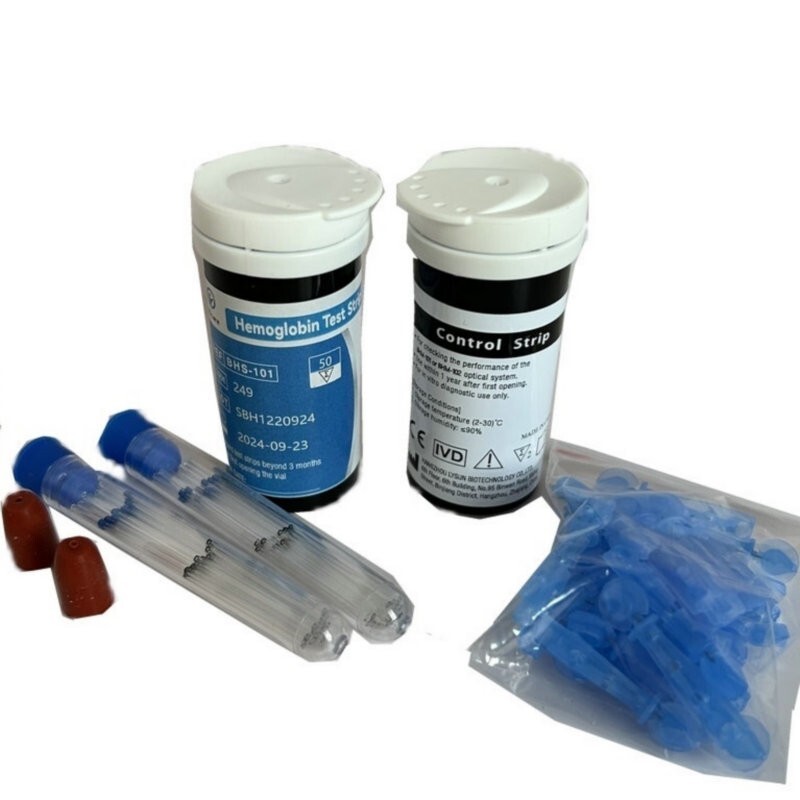 Hemoglobin Meter Hemoglobin Test Meter Kit Anemia Monitor Analyzer + 75 ...