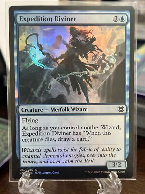 2020 MTG Wizards of the Coast Foil Zendikar Rising Expedition Diviner ...