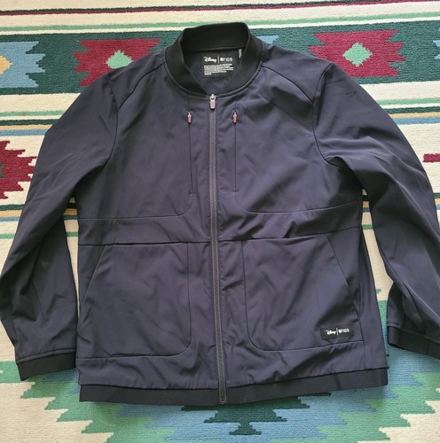 Figs X Disney BLACK Scrub Jacket ZIP UP SZ Large | eBay