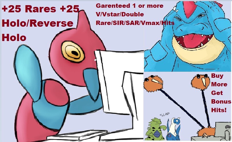 Pokemon Ultra Mystery Pack Garenteed 25 Rares 25 Holo/ReverseHolo + 1 V ...