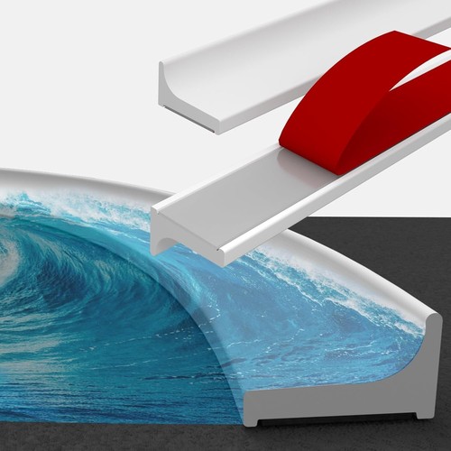 5M Wet Room Floor Barrier Silicone Shower Tray Sealing Strip Self ...