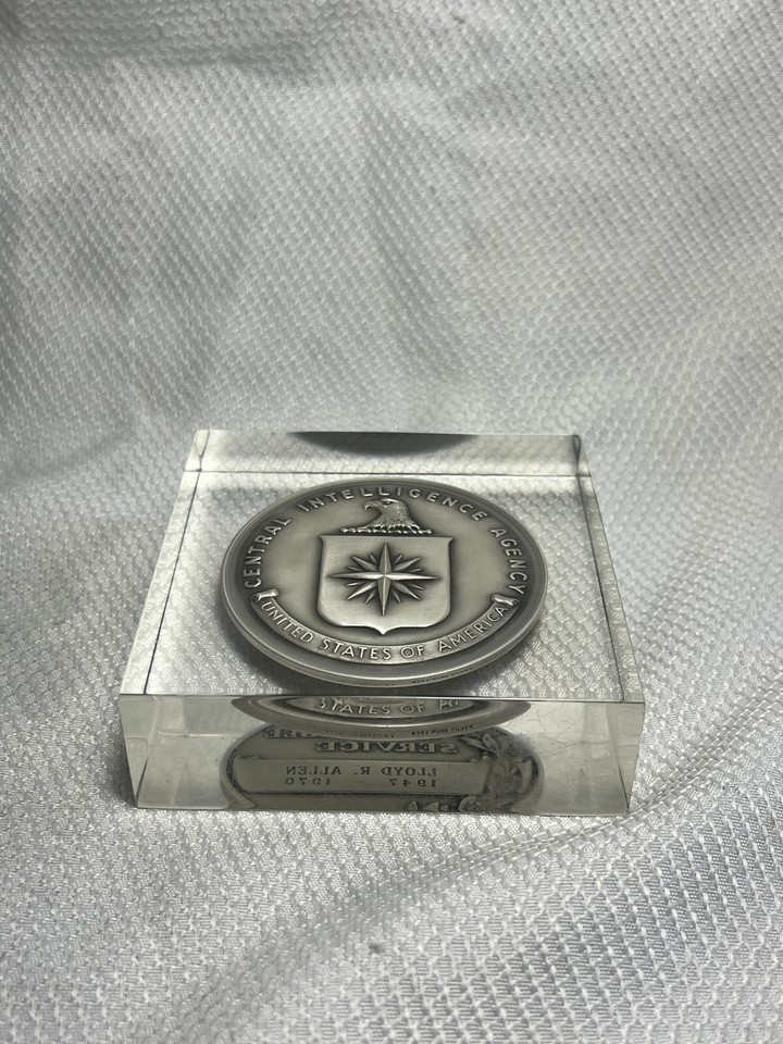 CIA Retirement Medallion Medallic Art Co .999 Silver Central ...