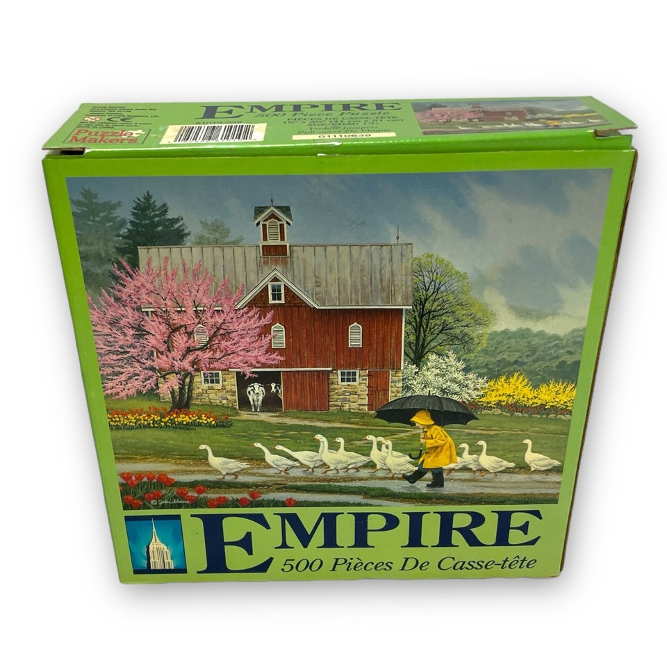 500 Piece Puzzle Puddle Jumpers Empire 16" x 20" Ducks Barn Farm ...