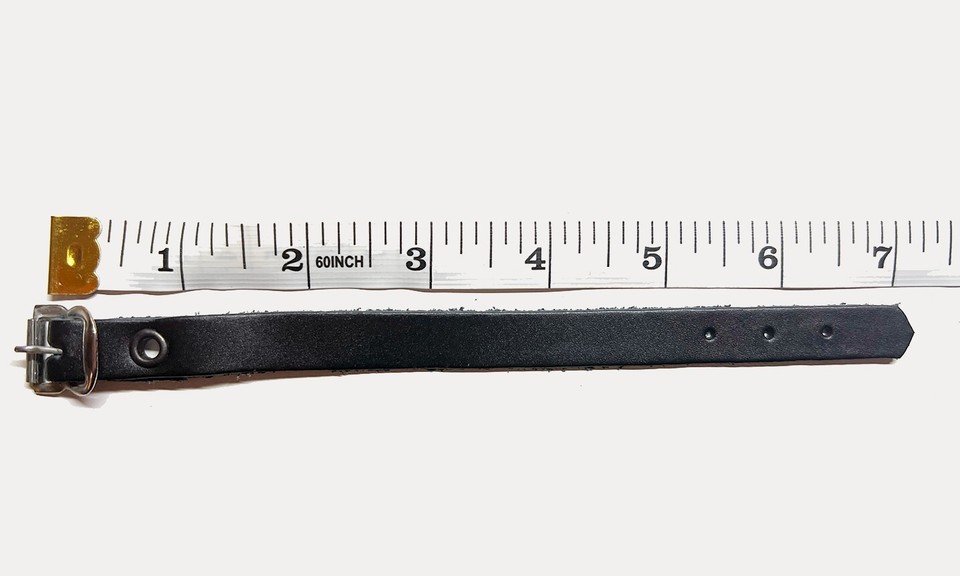 20 Black Leather Luggage Travel Tag Loop Strap ID Tags Silver Buckle 7 ...