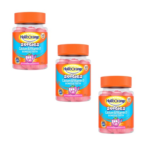 Haliborange Kids Vitamin D Calcium Softies - 30 Softies X 3 ...