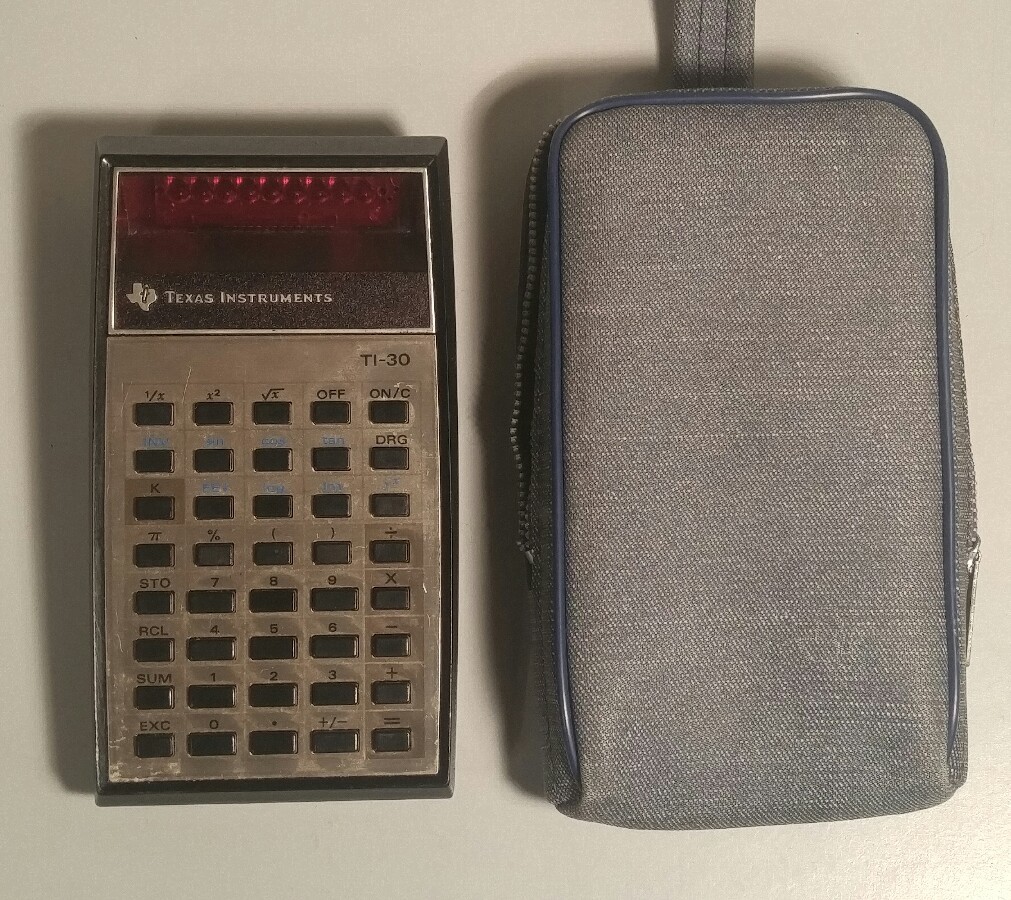 Vintage Texas Instruments TI-30 Red LED Scientific Calculator 70s Works ...
